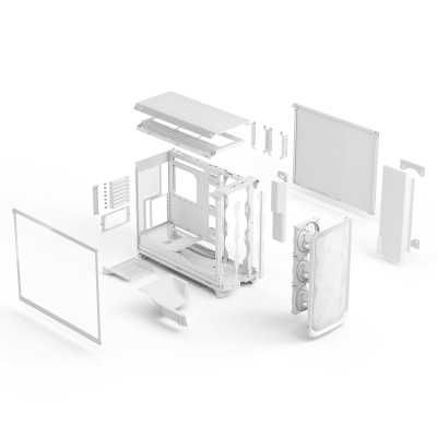 Fractal Design Meshify 3 XL RGB TG Clear Tint White FD-C-MES3X-06 ...